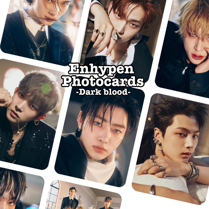 Enhypen Unofficial Photocards dark Blood - Etsy