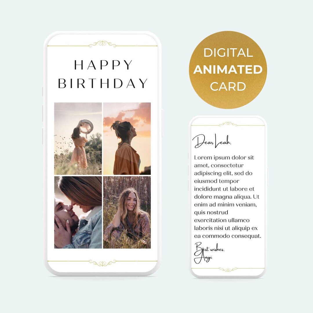 Digital Animated Birthday Card - Etsy