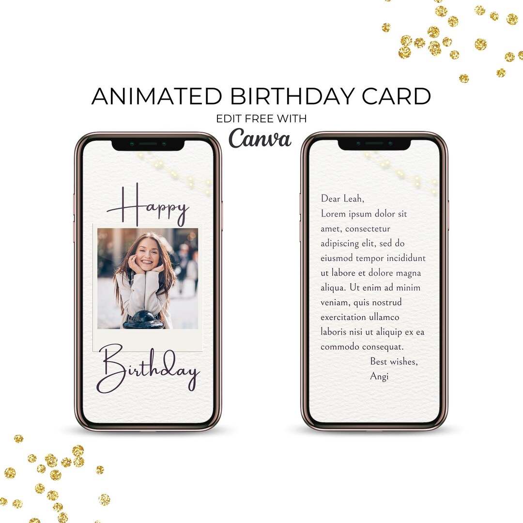 Digital Animated Personalized Customisable Editable - Etsy