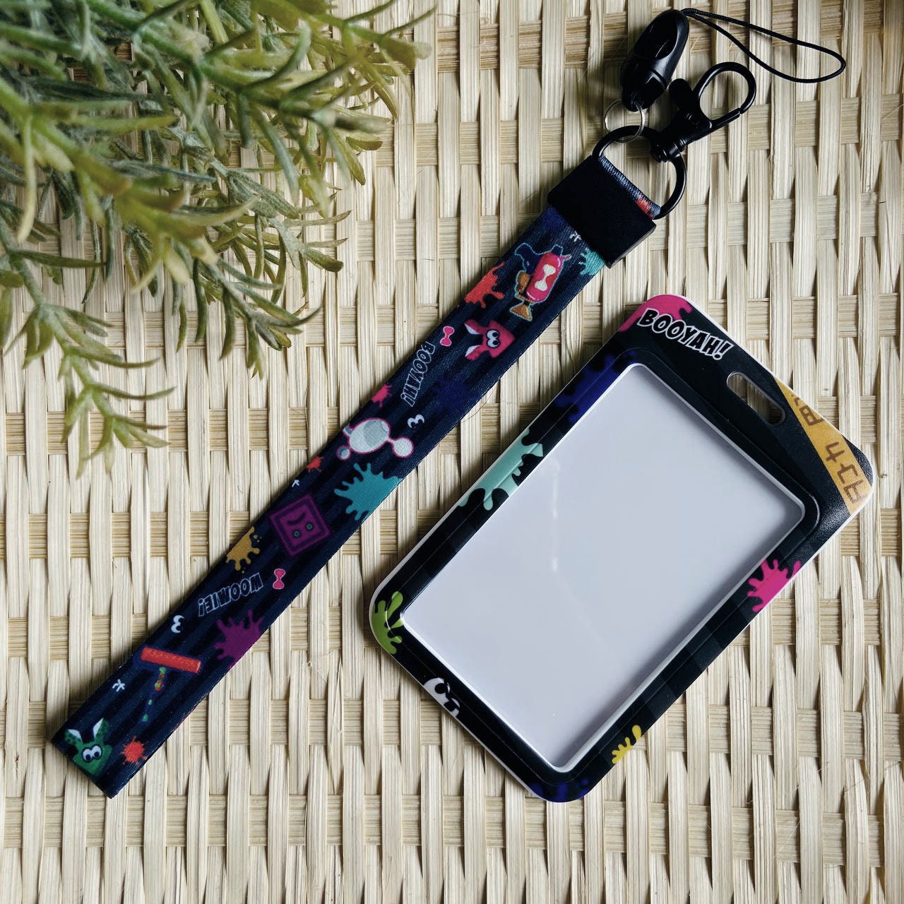 Hard Cover Card ID Badge Pass Case Lanyard Splatoon Splattershot - Etsy