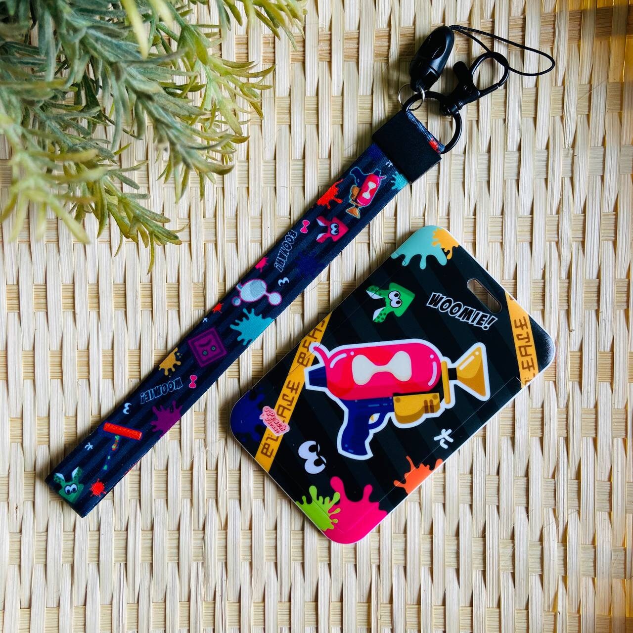 Hard Cover Card ID Badge Pass Case Lanyard Splatoon Splattershot - Etsy