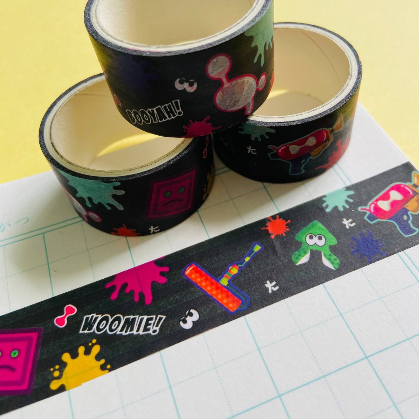 Washi Paper Tape • Splatoon • Shiver • Frye • Big Man - Etsy