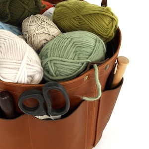 Knitting & Crocheting Tool Holder and Storage Bucket. Yarn / Wool Bowl ...