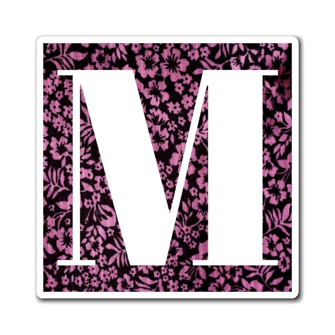 Personalized Initial Letter 'M' Magnet - Etsy