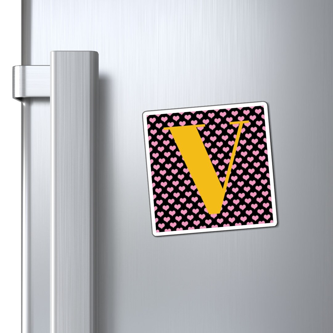 Personalized Initial Letter 'V' Magnet - Etsy