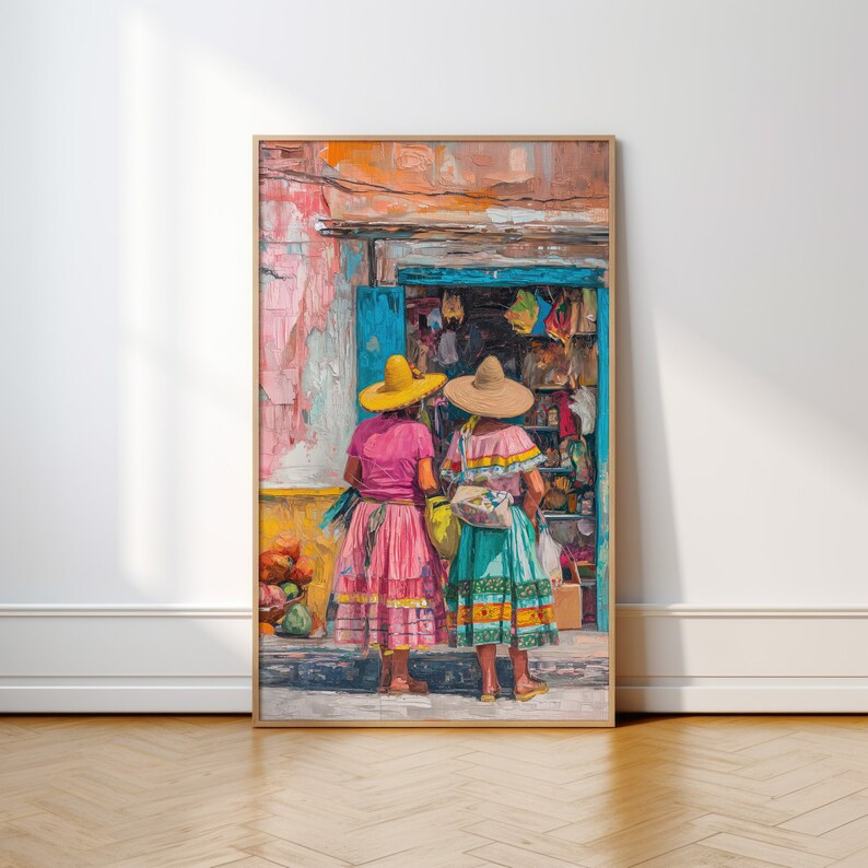 Mexican Mercado Art Print, Digital Download Print, Mexico Printable ...