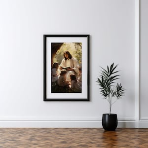 Jesus Teaching Kids Wall Art | Printable Christian Art | Jesus Print ...