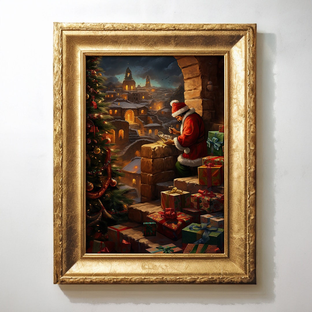 Mexican Santa Christmas Art Print, Digital Download Print, Christmas ...