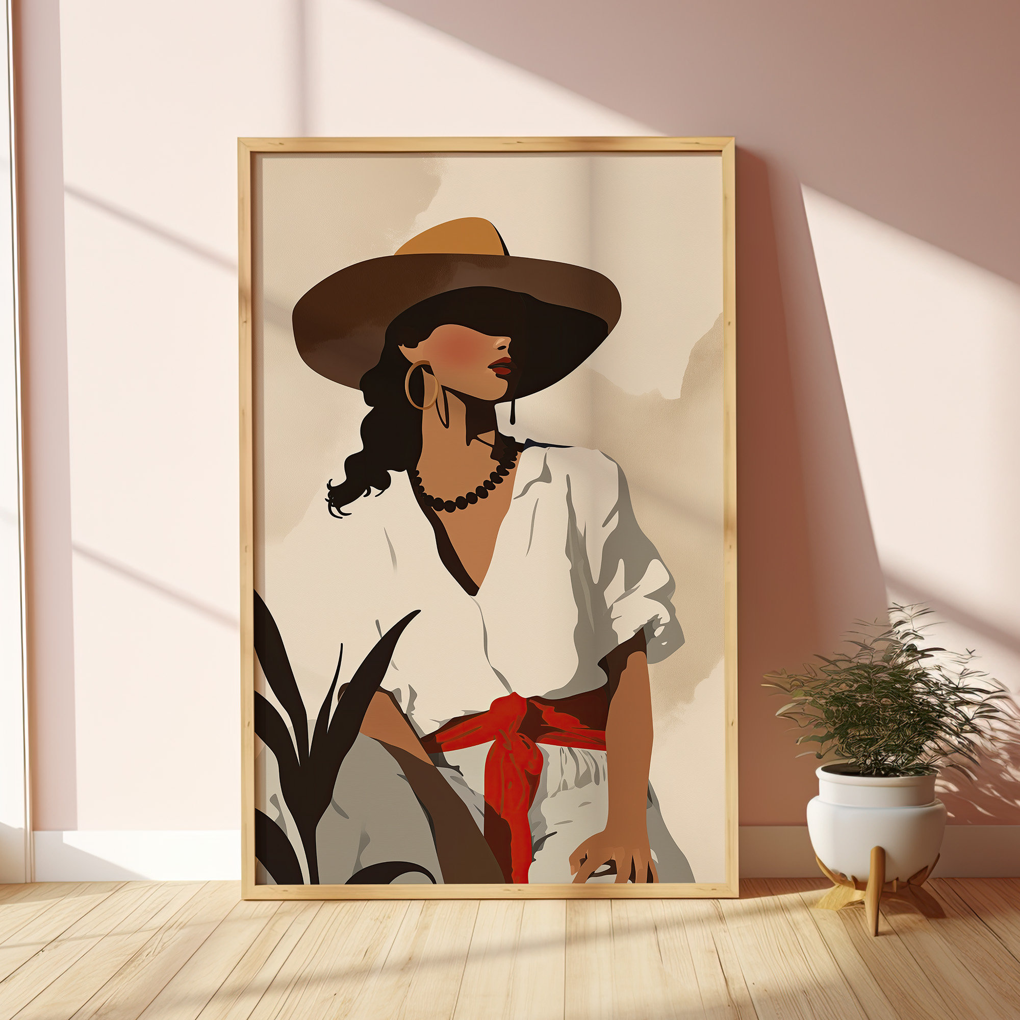 Puerto Rican Jibara Art Print, Digital Download Print, Latina Printable ...