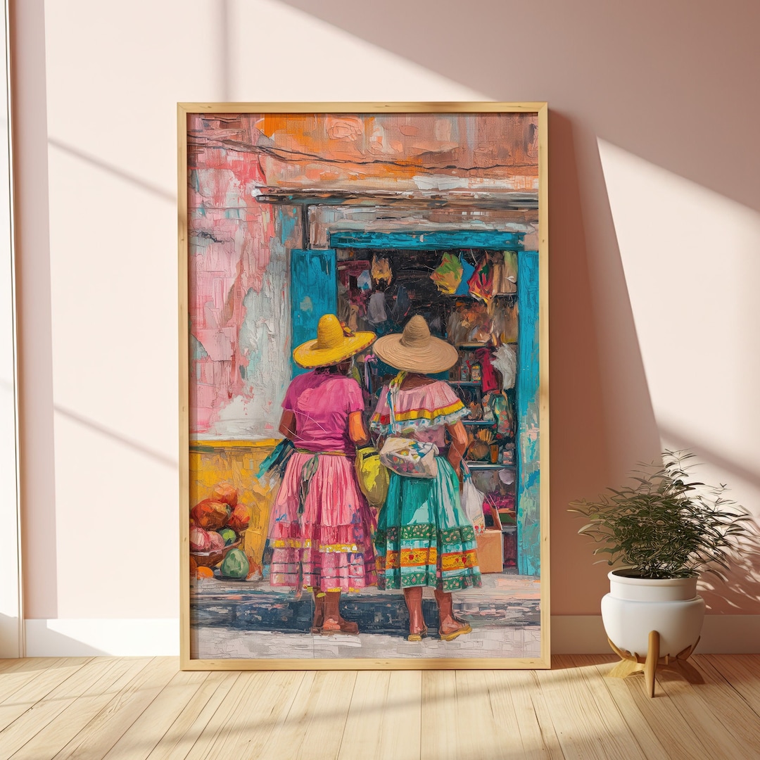 Mexican Mercado Art Print, Digital Download Print, Mexico Printable ...