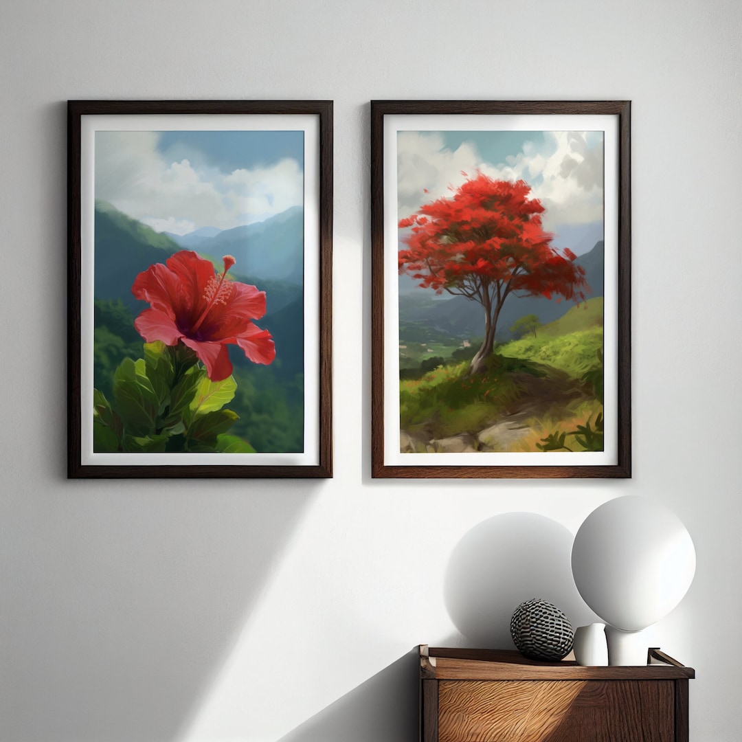 Set of 2 Puerto Rico Wall Art | Puerto Rico Art | Puerto Rico Painting ...