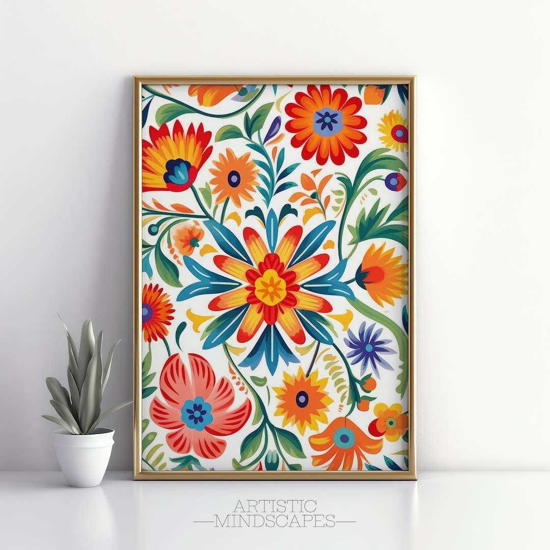 Mexican Pattern Wall Art | Printable Art | Mexican Culture Print ...