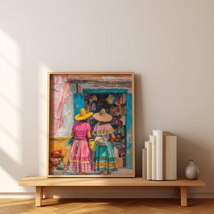 Mexican Mercado Art Print, Digital Download Print, Mexico Printable ...