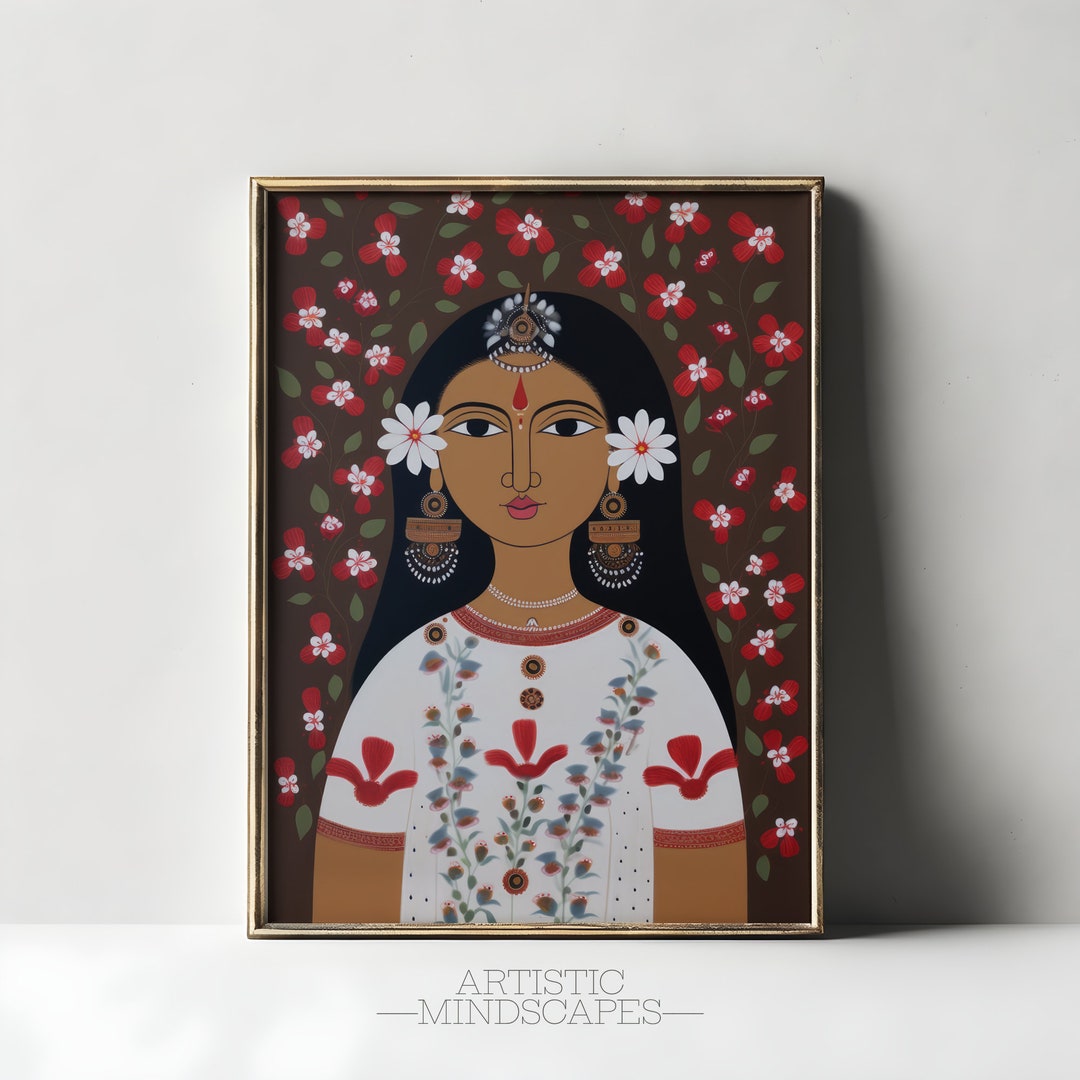 Indian Folk Art | Printable Indian Poster | Indian Culture Print ...