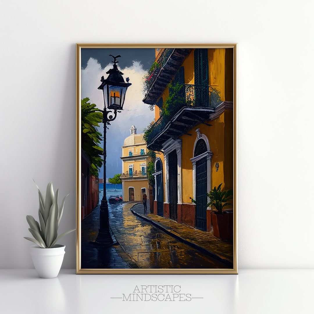 Puerto Rico Wall Art | Old San Juan | Puerto Rican Art | Printable Wall ...