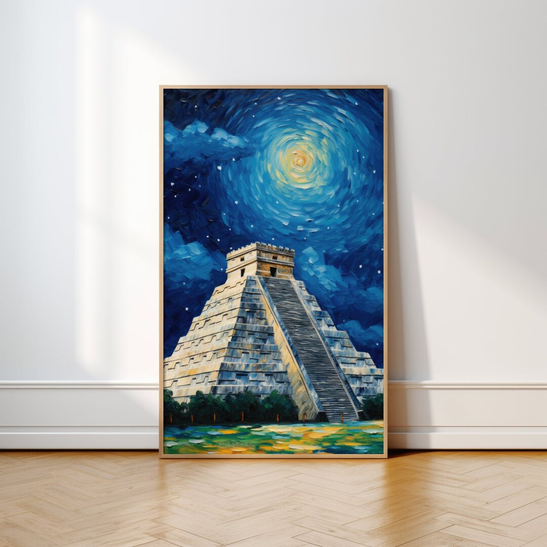 Chichen Itza Mexican Wall Art | Printable Mexican Wall Art | Mexican ...