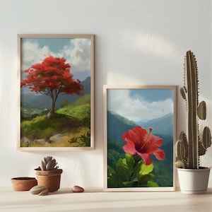 Set of 2 Puerto Rico Wall Art | Puerto Rico Art | Puerto Rico Painting ...