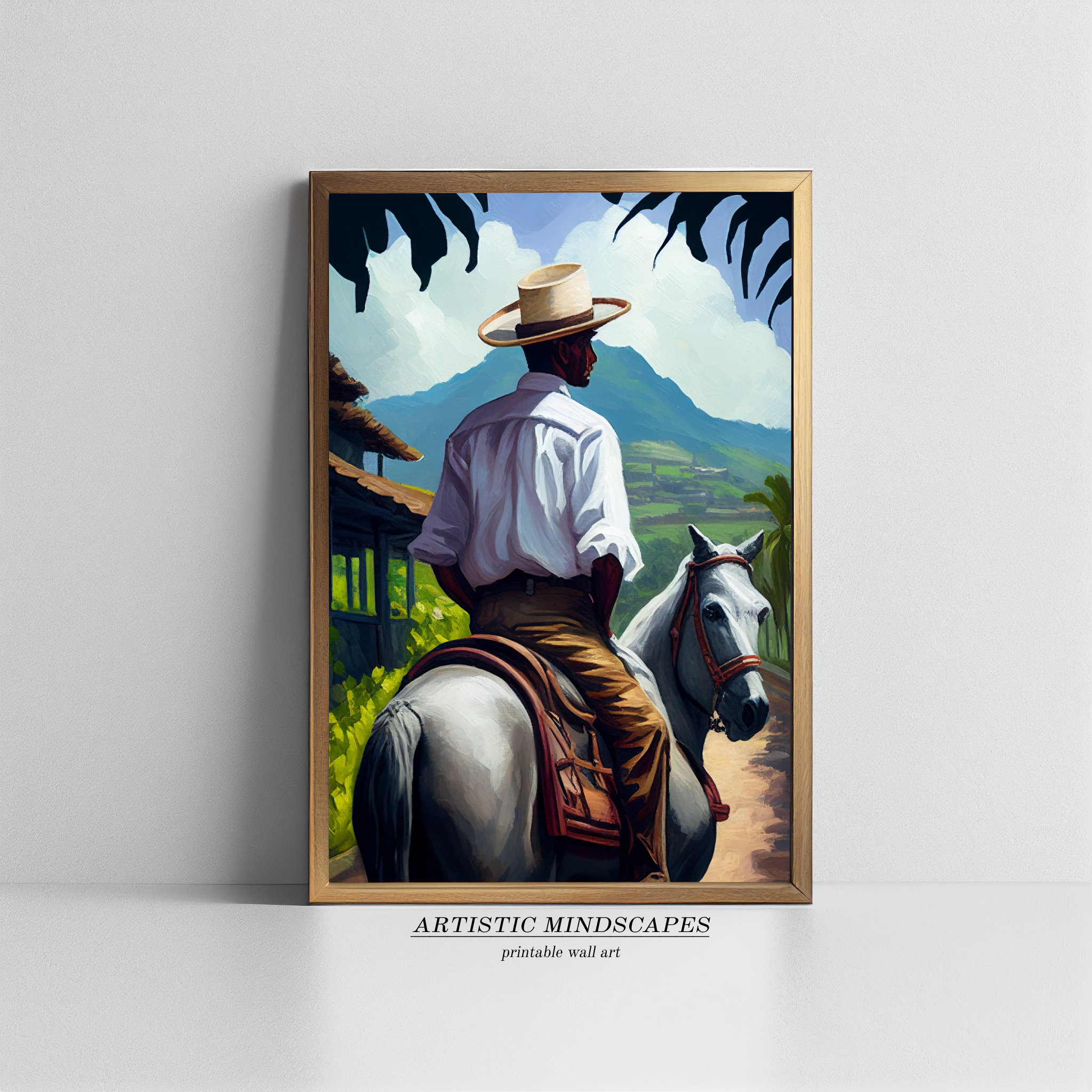 Puerto Rican Jibaro Printable Wall Art | Puerto Rican Decor | Puerto ...