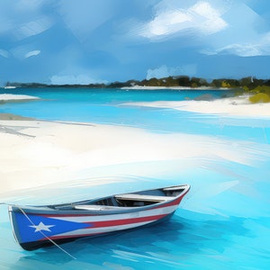 Puerto Rico Coastal Art Print | Printable Painting | Puerto Rican Wall ...