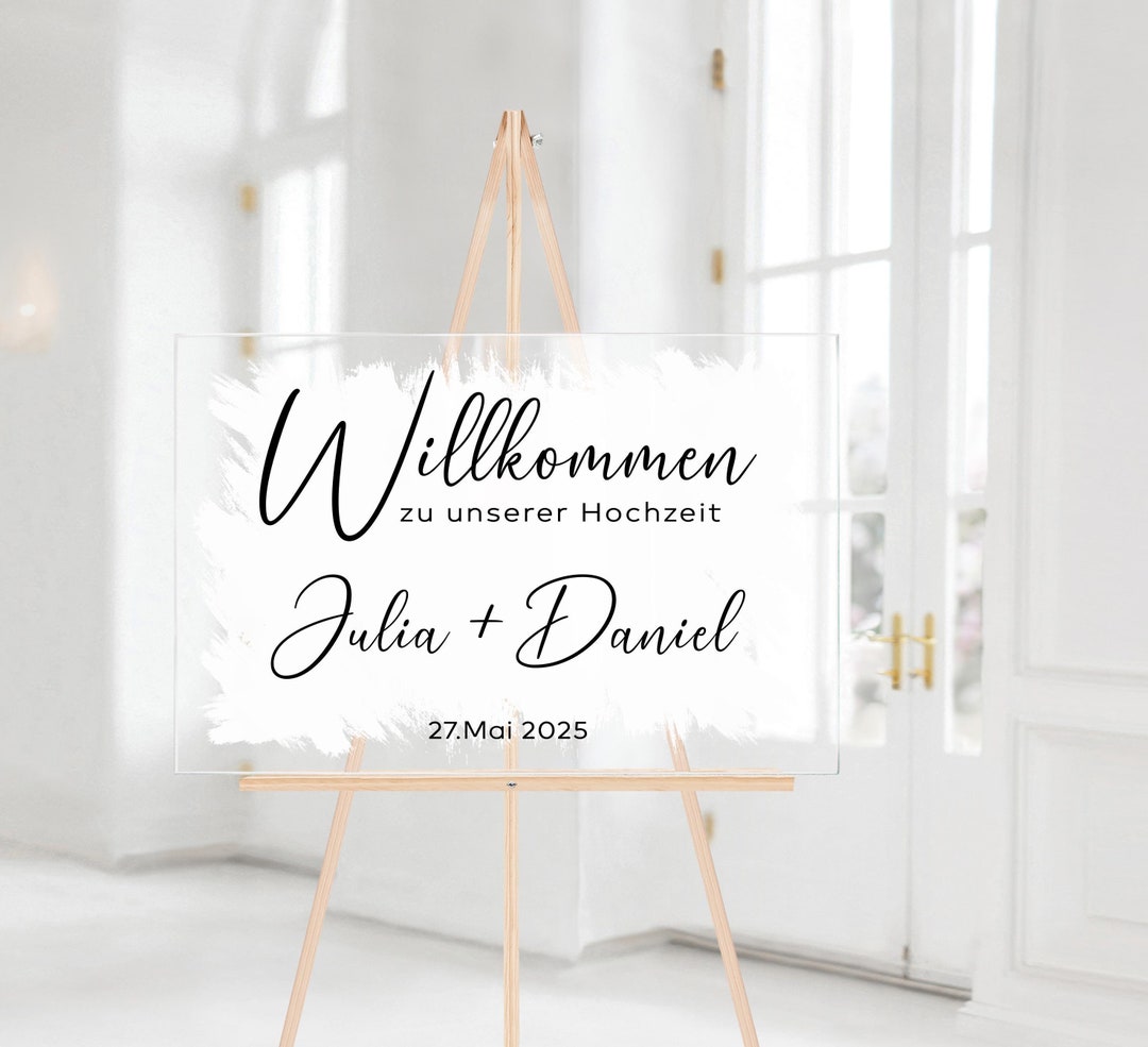 Customizable Acrylic Wedding Welcome Sign – Elegant Wedding Décor With ...