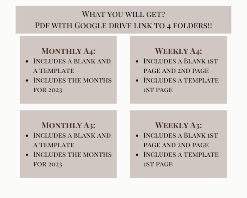 Minimalistic | Calendar | 2023 | Digital | Printable | Instand Download | Simple | Easy | A4 ...