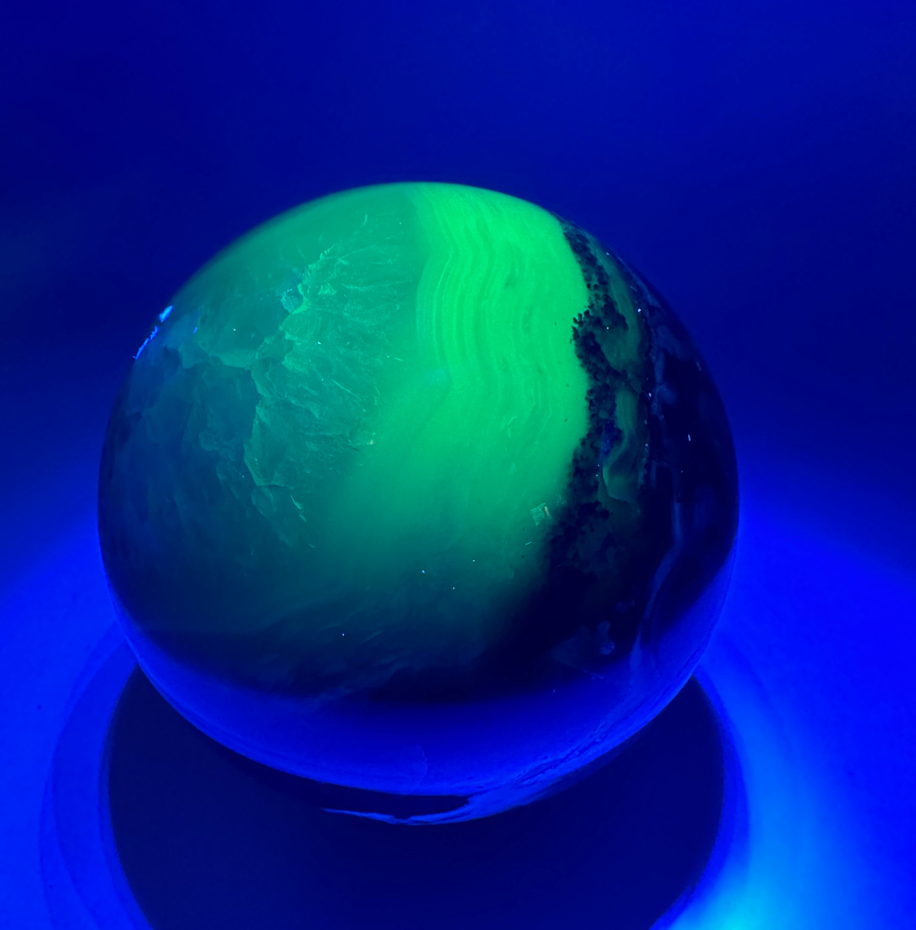 Volcano Agate Sphere UV Reactive Crystal Spheres Home - Etsy