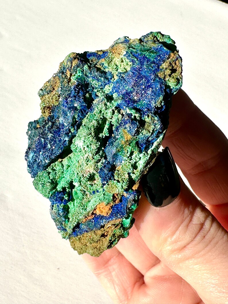 Natural Azurite With Malachite Specimen Geode Crystal Mineral Specimen ...