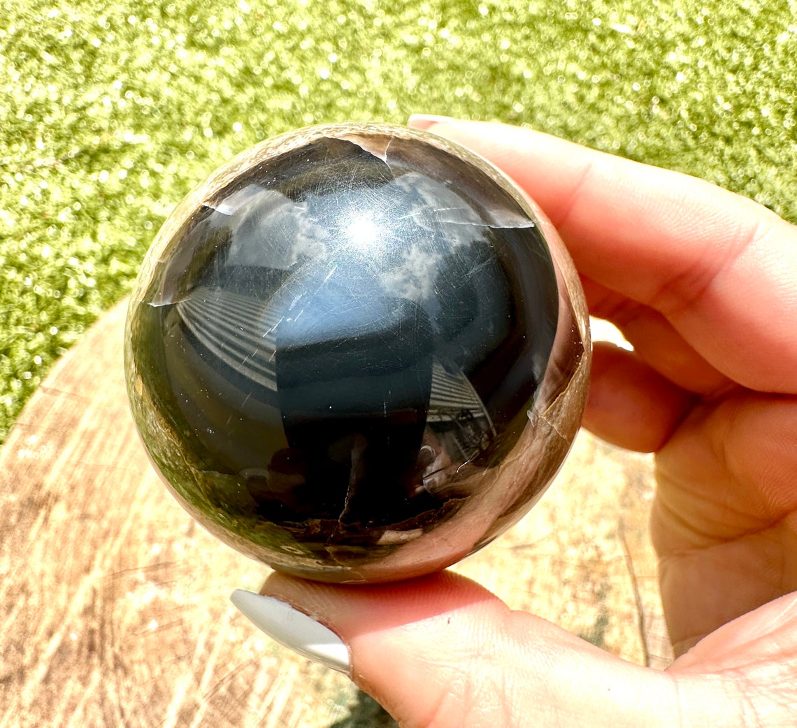 Volcano Agate Sphere UV Reactive Crystal Spheres Home - Etsy