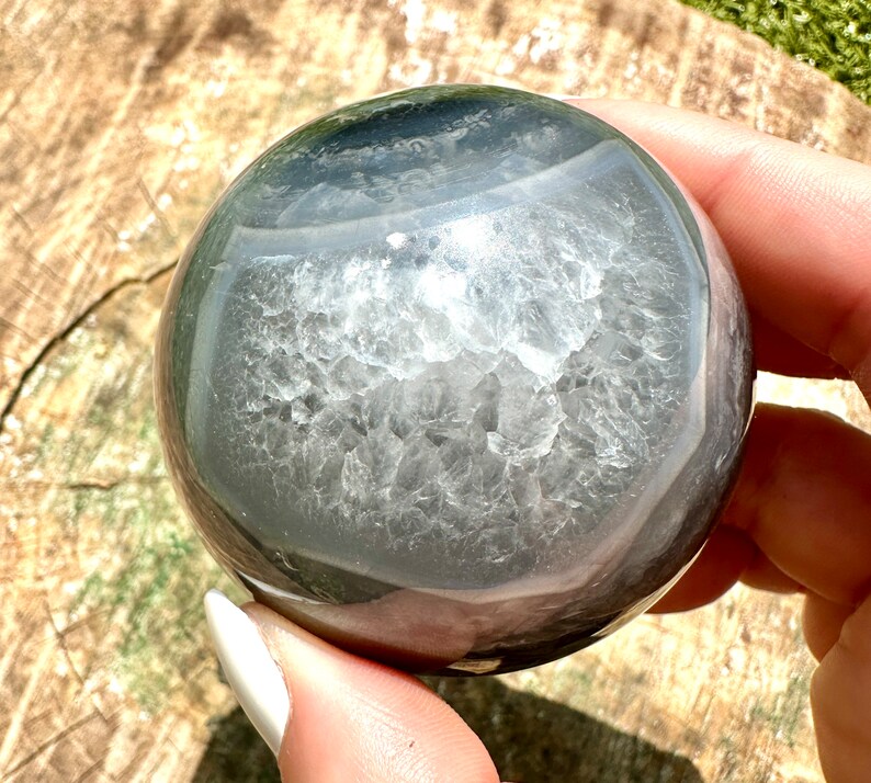 Volcano Agate Sphere UV Reactive Crystal Spheres Home - Etsy Australia