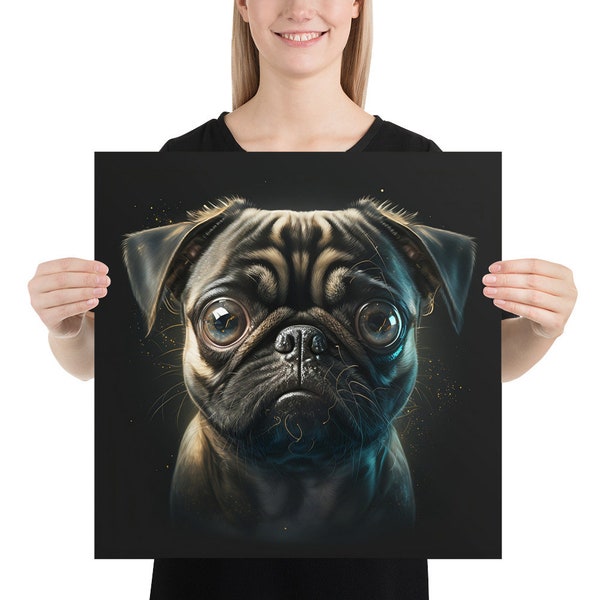 Pug Poster - Etsy
