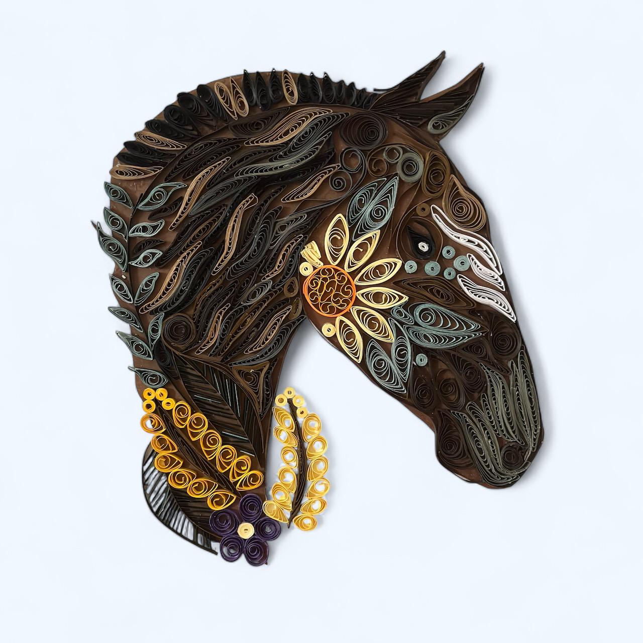 Horse, Quilled Horse Head, Wall Decor, Ready to Hang, Handmade, 11x14 ...