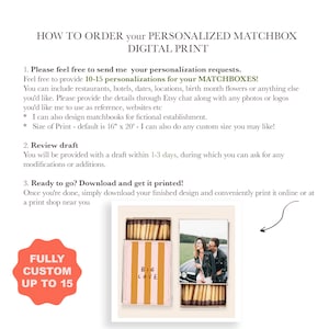 Custom Matchbox Print, Personalized Gift Matchbook Wall Art Custom ...