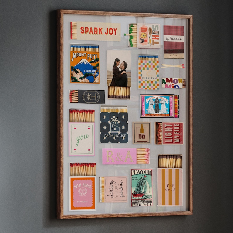 Custom Matchbox Print, Personalized Gift Matchbook Wall Art Custom ...