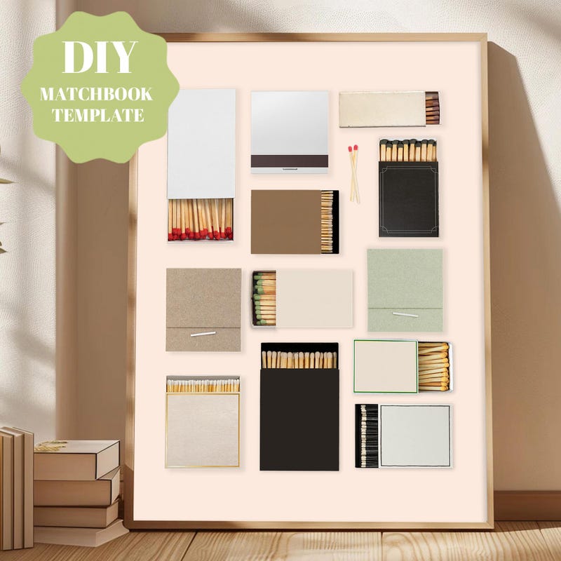 Matchbox Template Poster - Etsy