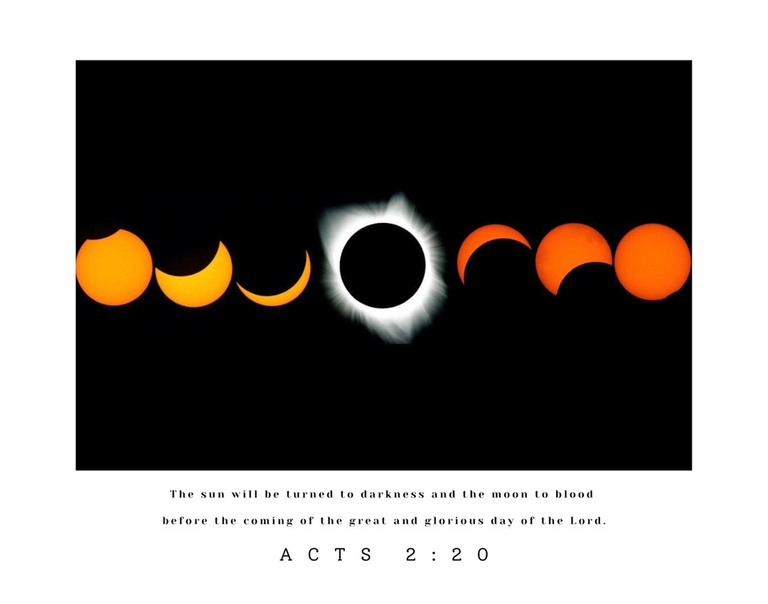 Sky Scripture Art - Solar Eclipse Timelapse - Digital Download - Acts 2 ...
