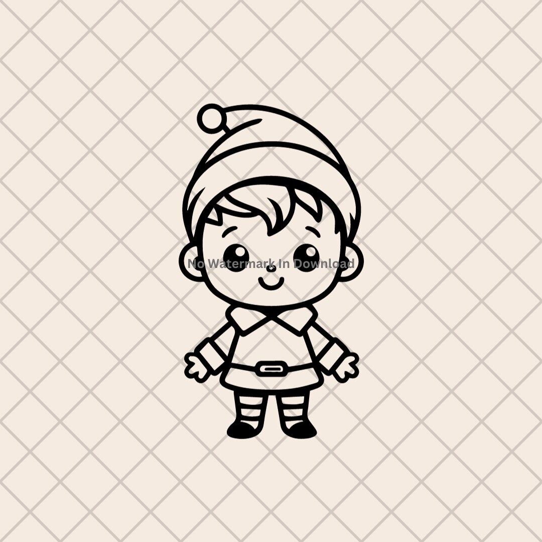 Christmas Elf SVG Cute Elf Sticker Elf Svg Cricut Elf Clip - Etsy