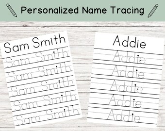 Custom Name Tracing Sheet Handwriting Practice Cute Sunshine ...