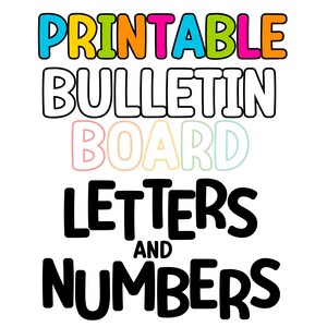 Printable A-Z Bulletin Board Letters Punctuation and Numbers Easy and ...