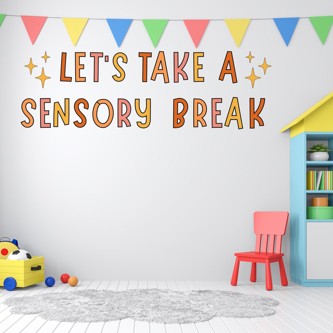 Let's Take a Sensory Break Digital Download Classroom Header, Instant ...
