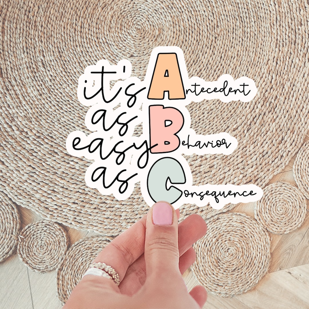 ABA Behavior Analysis Special Ed BCBA Teacher Gift Vinyl Sticker ...