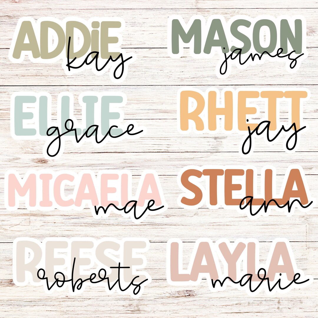 Personalized Name Sticker Teachers Kids Water Bottle Stickers Cute ...