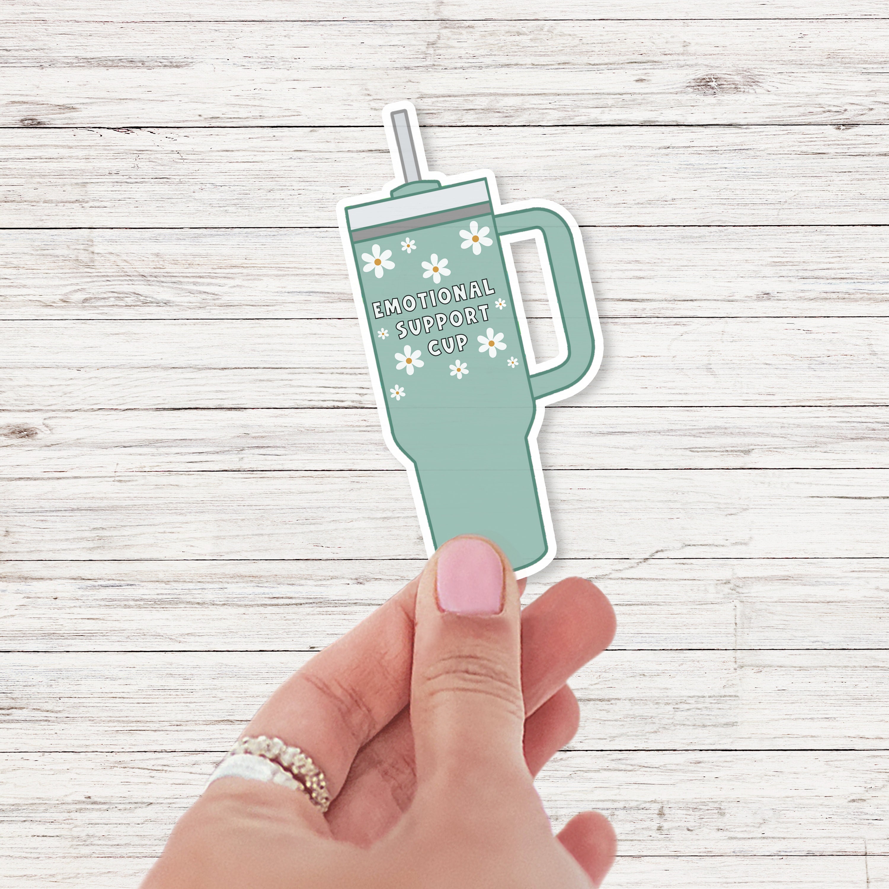 Stanley Cup Water Bottle Sticker Emotional Support Cup - Etsy