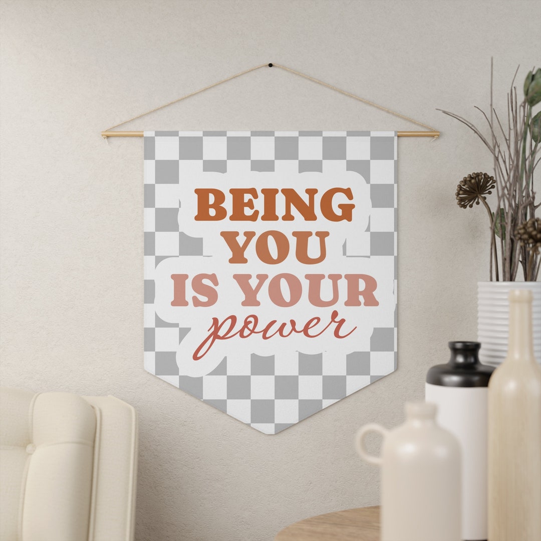 Positive Quote Checkered Pennant Flag Kid Room Classroom Baby Nursery ...