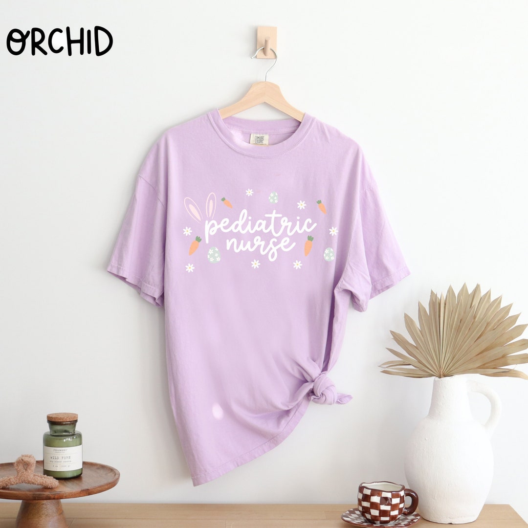 Pediatric Nurse Easter Comfort Colors® T-shirt RN Crewneck Easter Egg ...