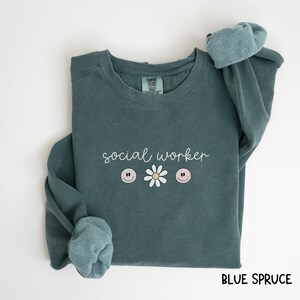 School Social Worker Comfort Colors® Sweatshirt Cursive Social Work ...