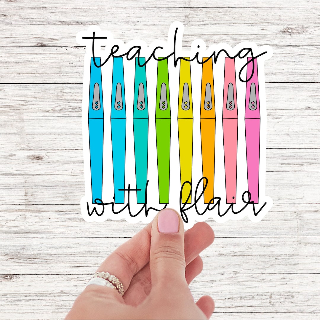 Teacher Classroom Sticker Vinyl Water Bottle Laptop Sticker Teaching ...