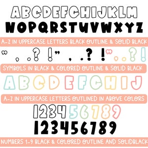 Printable A-Z Retro Bulletin Board Letters Punctuation and Numbers Easy ...