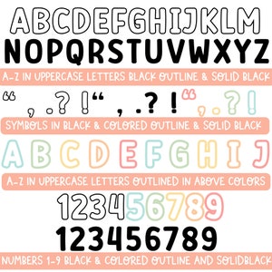 Printable A-Z Bulletin Board Letters Punctuation and Numbers Easy and ...