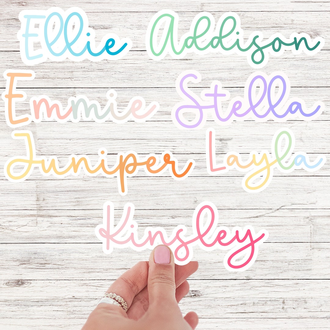 Personalized Name Sticker Teachers Kids Water Bottle Stickers Cute ...