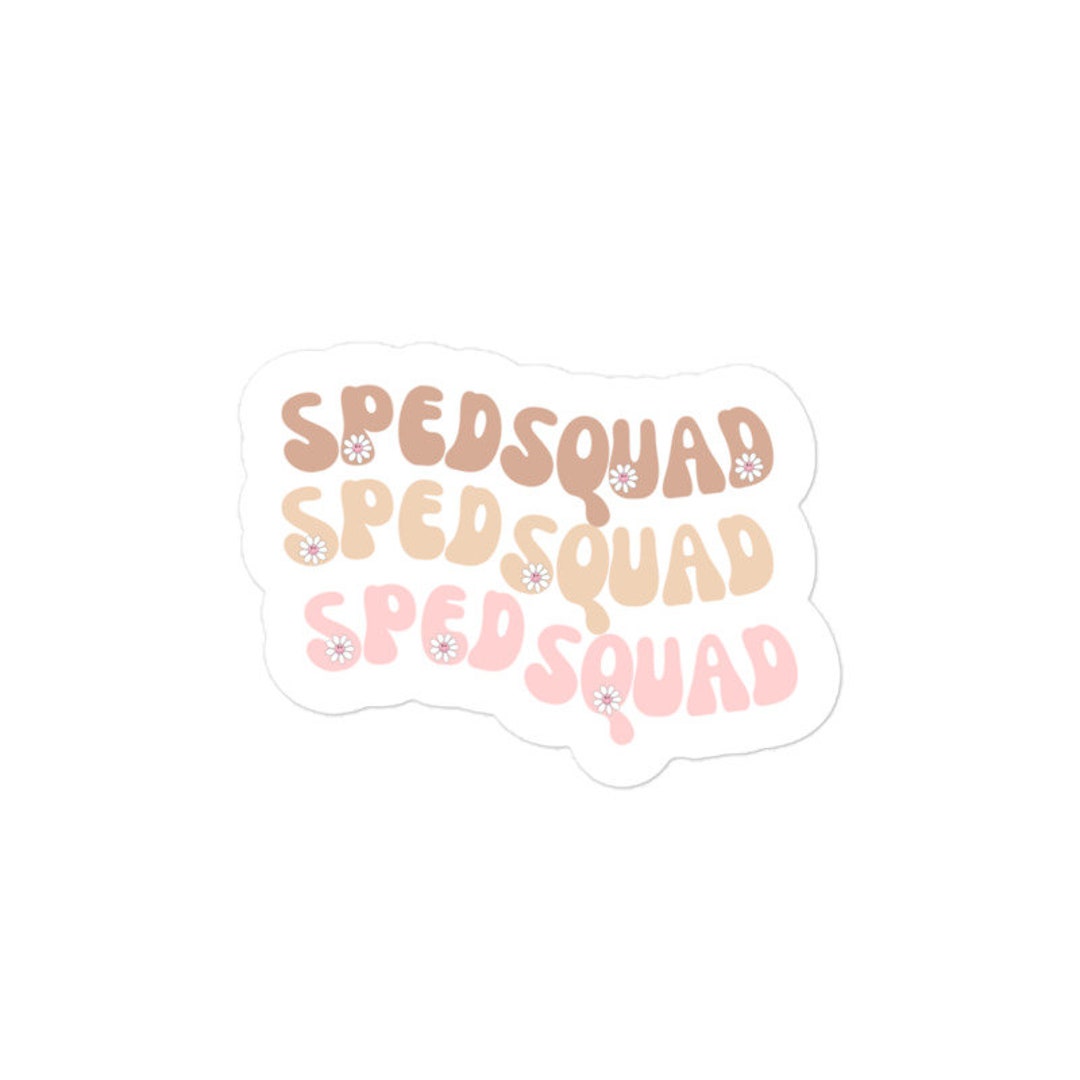 SPED Squad, Special Education Sticker, Special Ed Teacher Gift, Clear ...